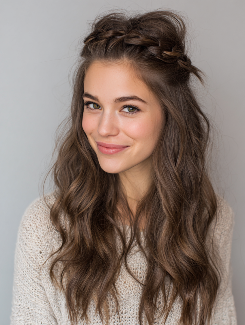 Half Up Half Down Hairstyles for Women Jawdrop Ink